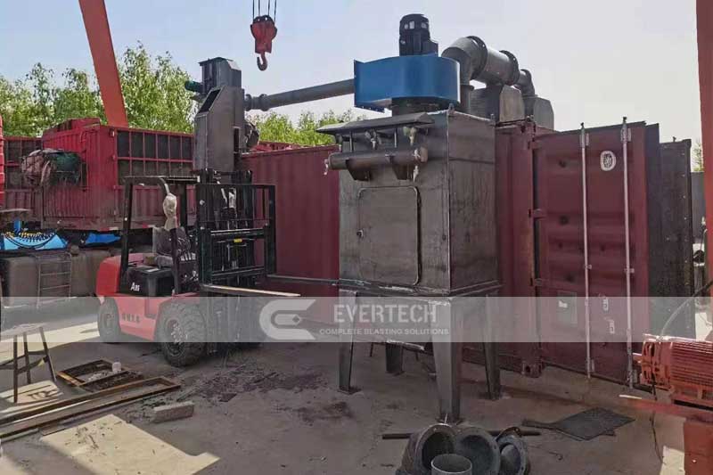 Containerized Grit Blaster | Blast Booth in Production -Evertech Blast