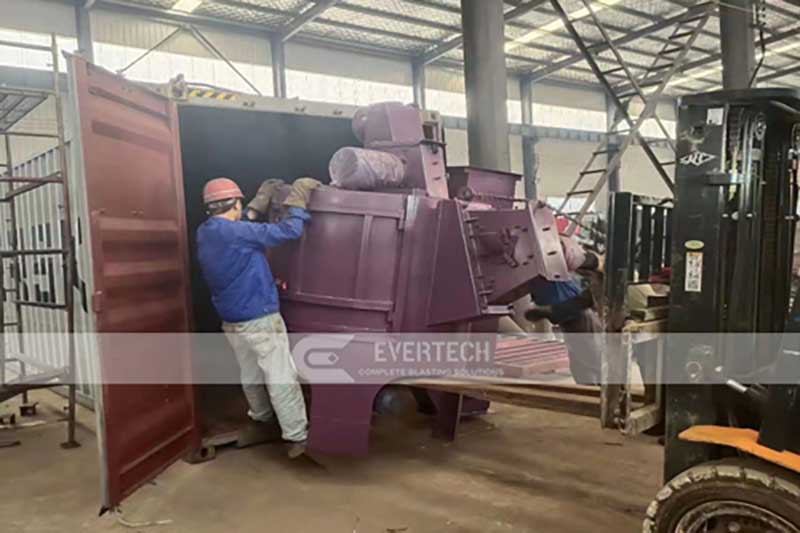 Containerized Grit Blaster | Blast Booth in Production -Evertech Blast
