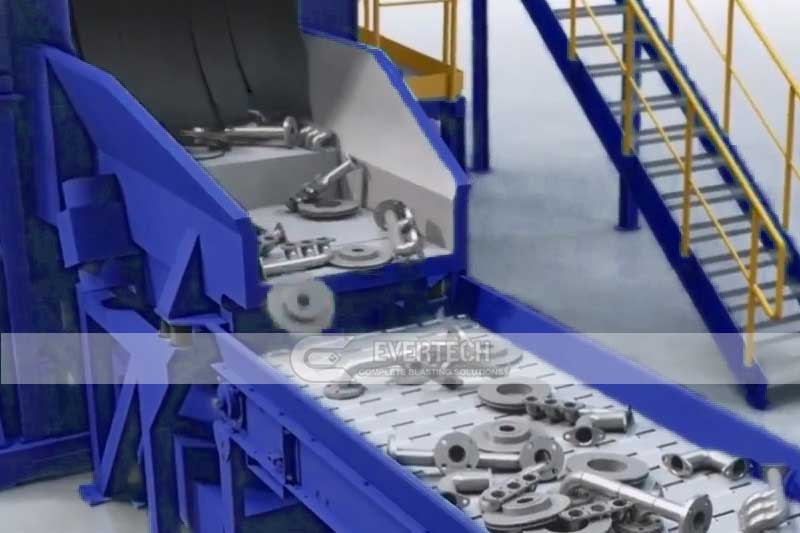 Continuous Rocker Barrel Shot Blasting Machine - Evertech Blast